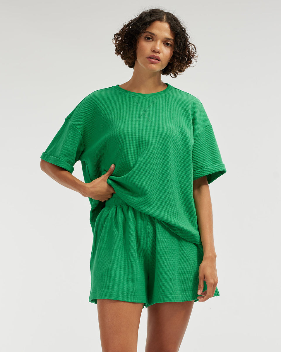 Laurie Waffle Shorts - Jade – Amelius