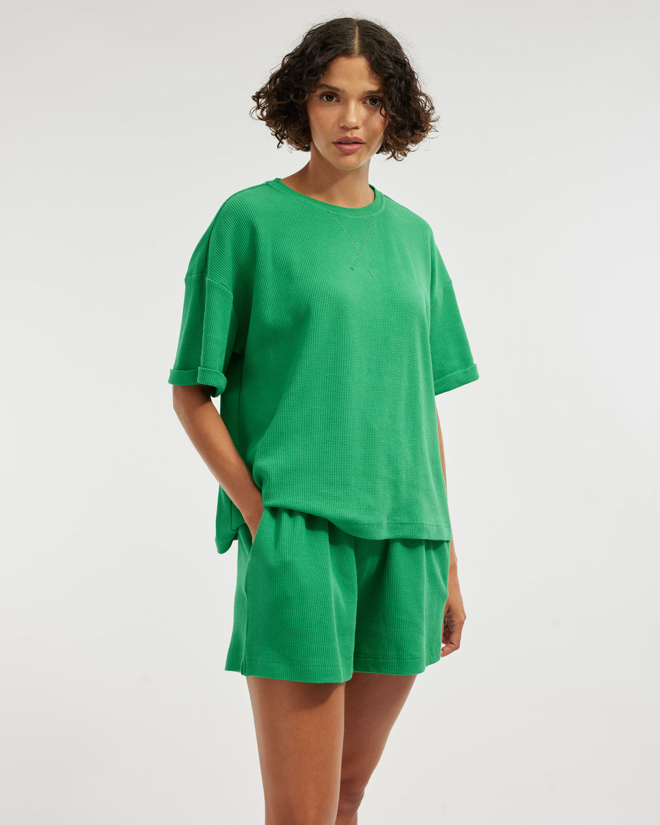 Laurie Waffle Tee - Jade – Amelius