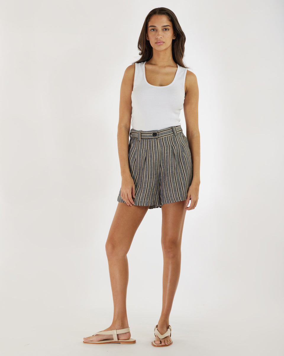 Set Sail Linen Stripe Short – Amelius