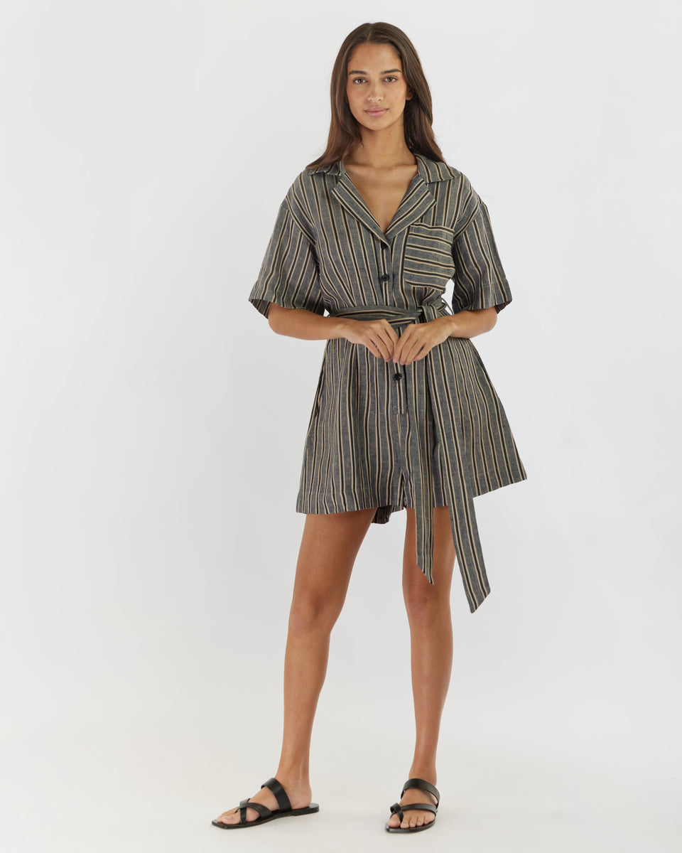 Set Sail Linen Stripe Playsuit – Amelius
